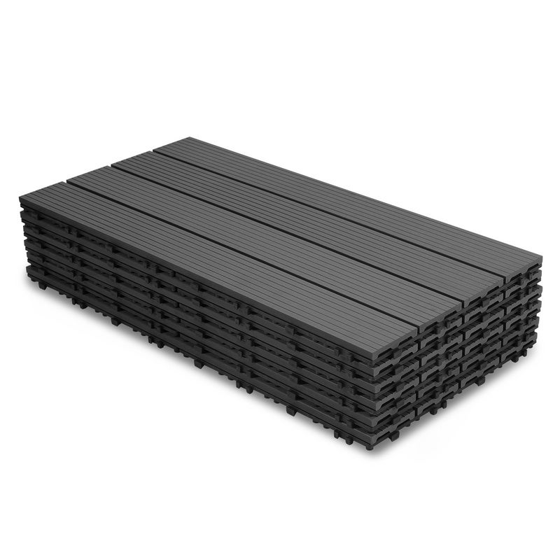 Dalle de terrasse Dalles clipsables en bois Revêtement Carrelage 60 x ...