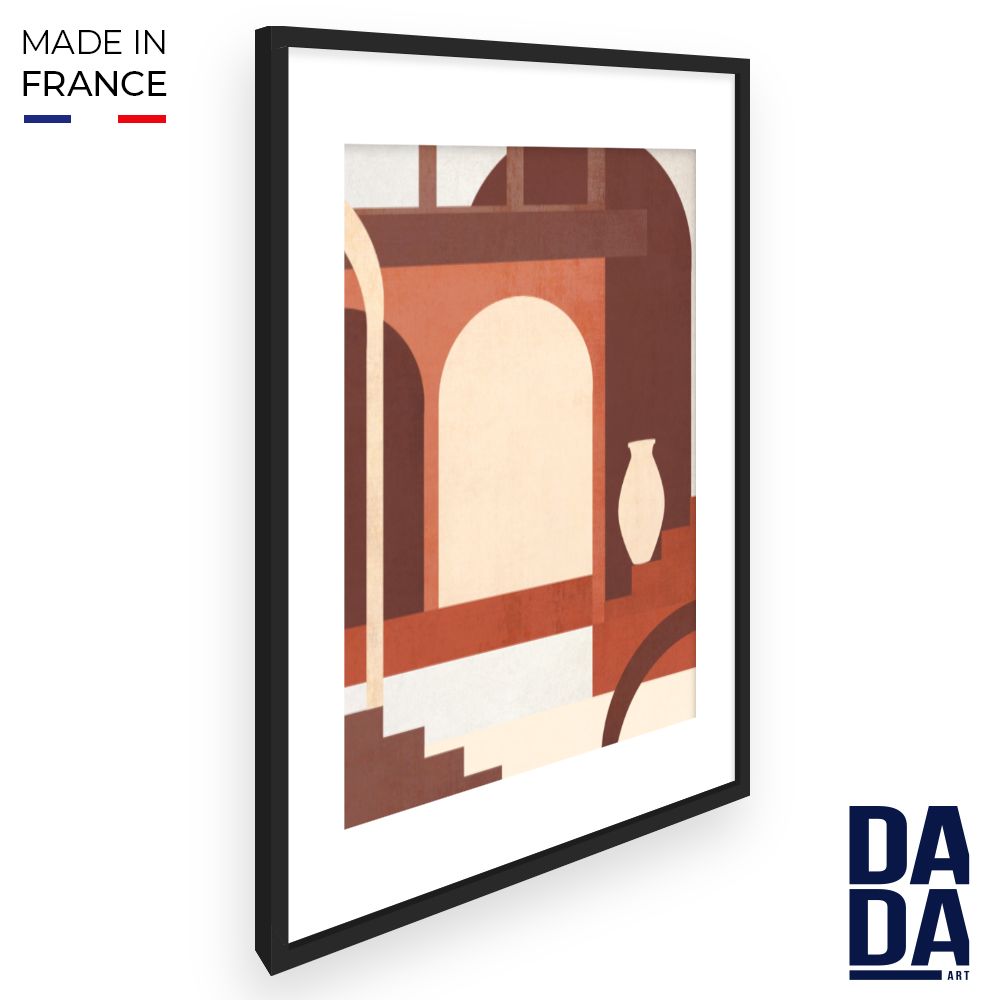 Image encadrée avec cadre NOIR / 50x70cm / Architecture stylisée / Créé ...