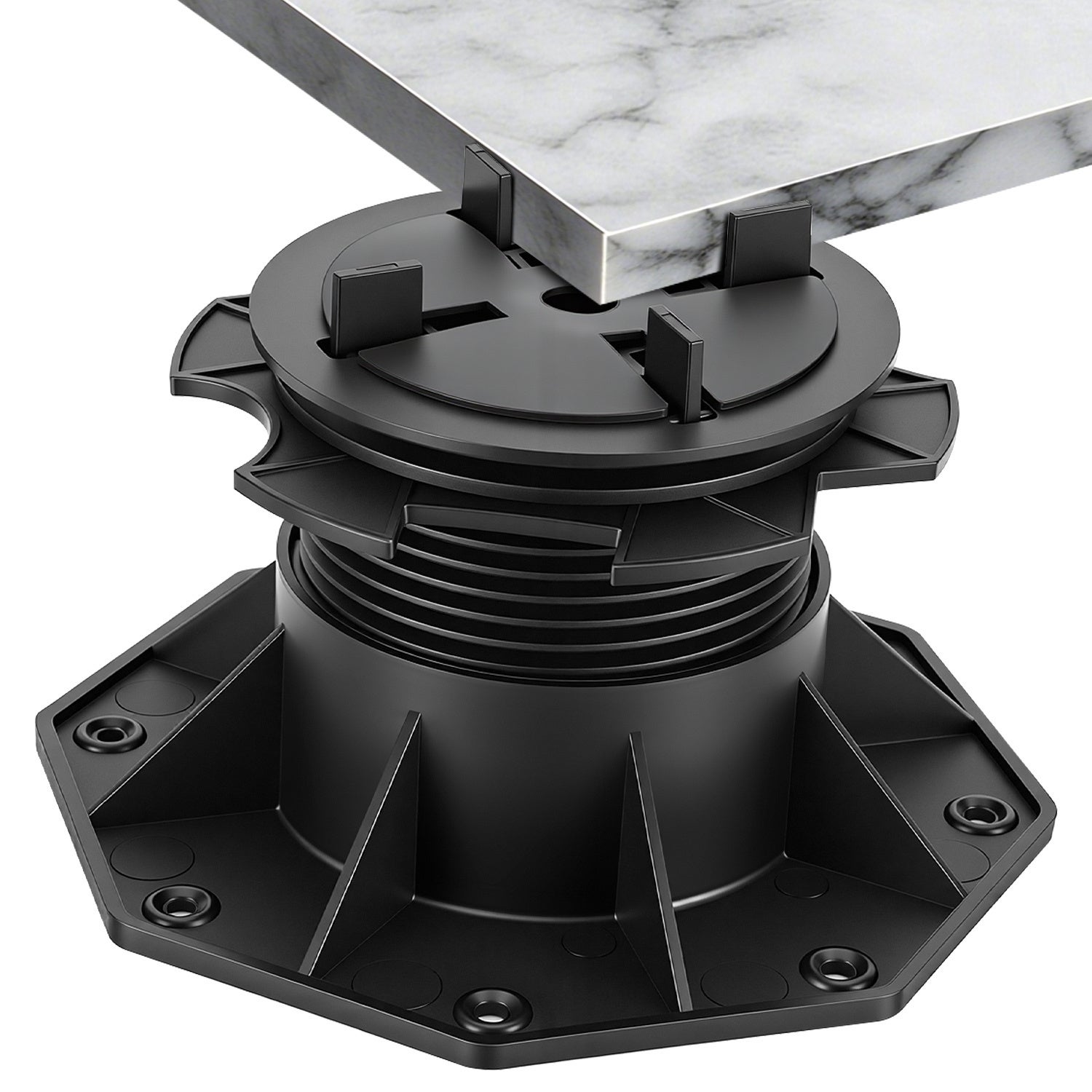 Plot autonivelant pour terrasse dalle 75-145 mm 0-5% pente PP noir 20 ...