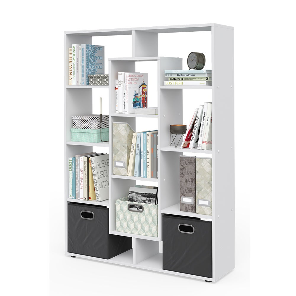 Vicco Meuble de rangement cube , Blanc, 103.9x143cm avec 2 boxes ...