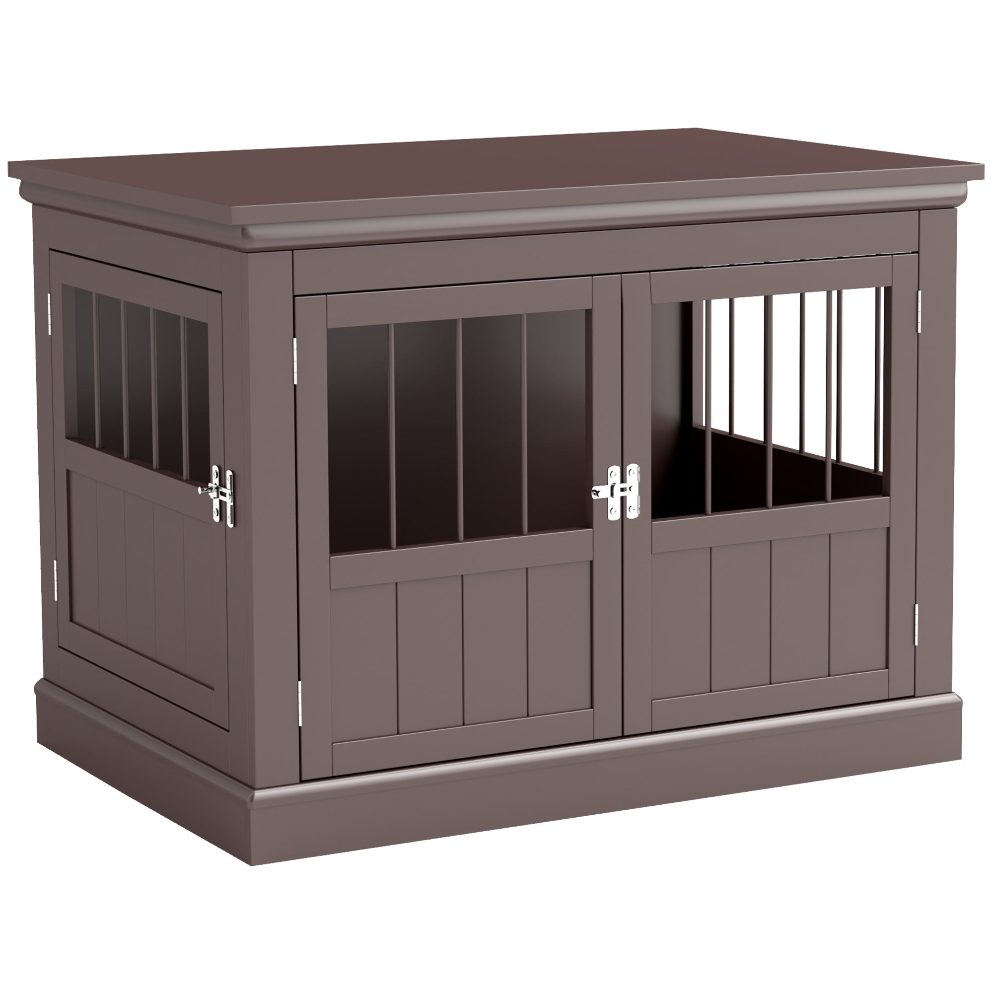 Cage de rangement moderne pour petits chiens avec 3 portes françaises ...