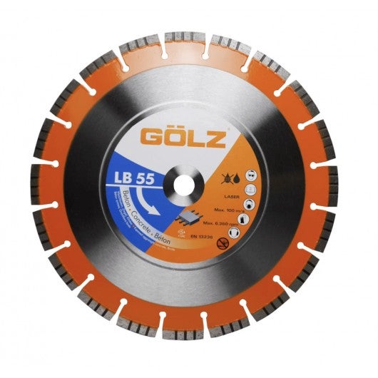 GÖLZ - Disque diamant LB55, coupe à sec et à eau - pour découpeuse ou ...