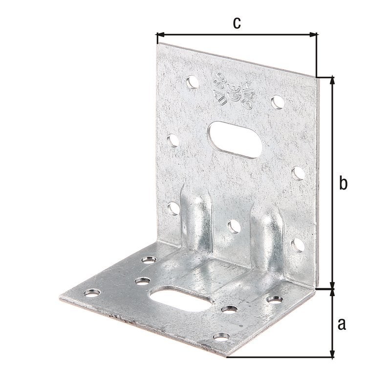 Soporte reforzado nervado galvanizado sendzimir 50x77x64 | Leroy Merlin