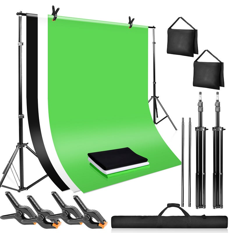 Kit Studio Photo Professionnelle avec Système de Fond 2 x 3 m ...