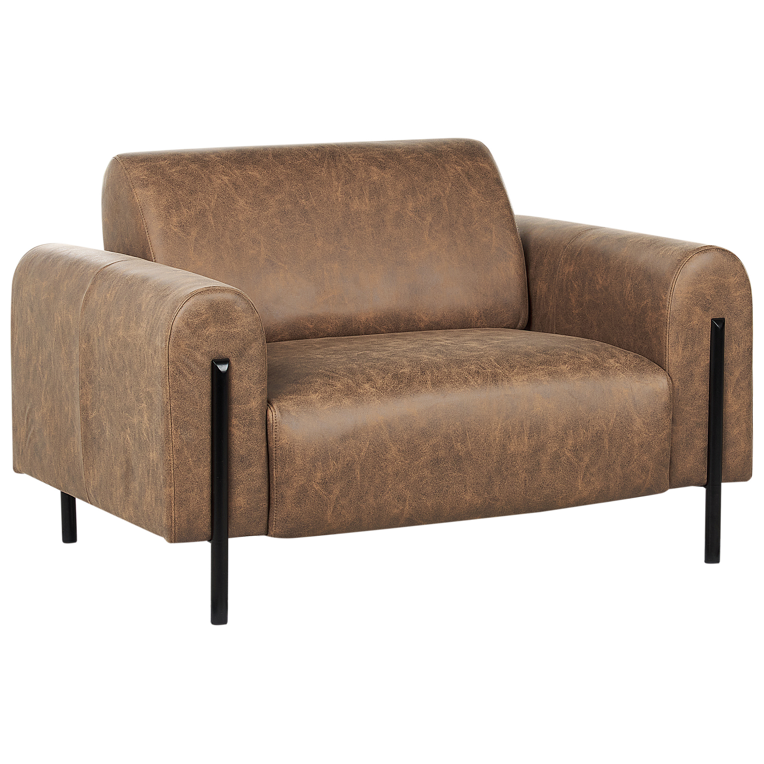 Fauteuil ASKIM Tissu Marron | Leroy Merlin