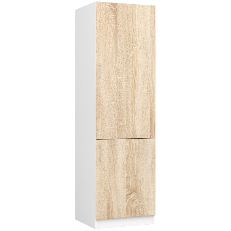 ASTRA - Meuble de cuisine pour frigo style moderne - 60x205x56.9 - 2 ...
