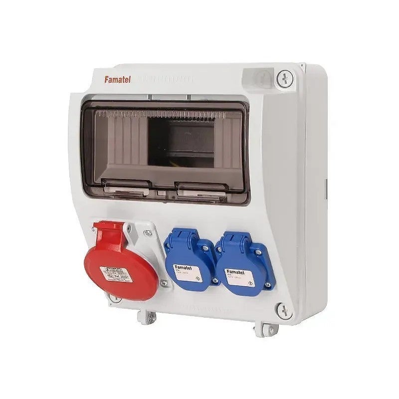 Cuadro Famatel con 2 Schuko + 1 Cetac 3p+TT 32A IP44 3957.2 | Leroy Merlin