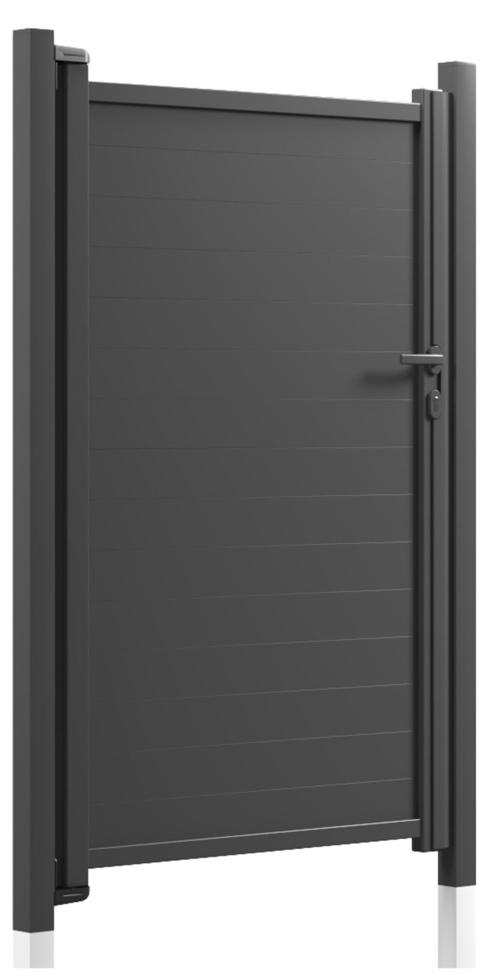 Portillon aluminium plein Haut 180 x Larg 100 cm - gris 7016 - Vendu ...