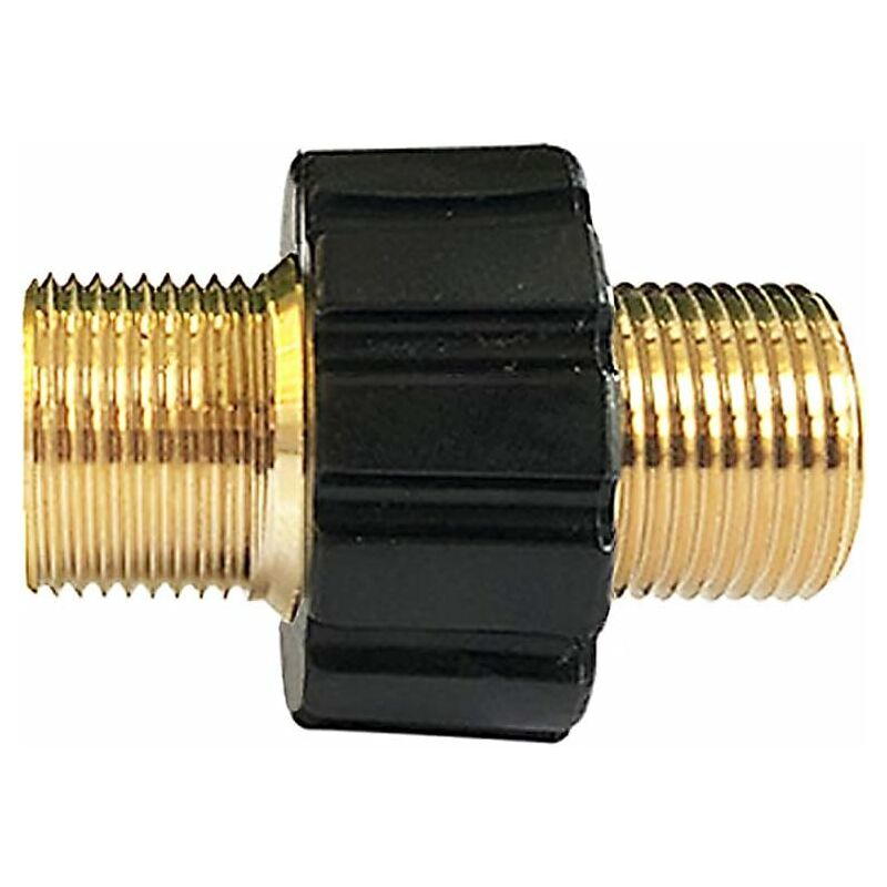 Hose quick connector (14 mm diameter), M22 x 1.5 double male pressure ...