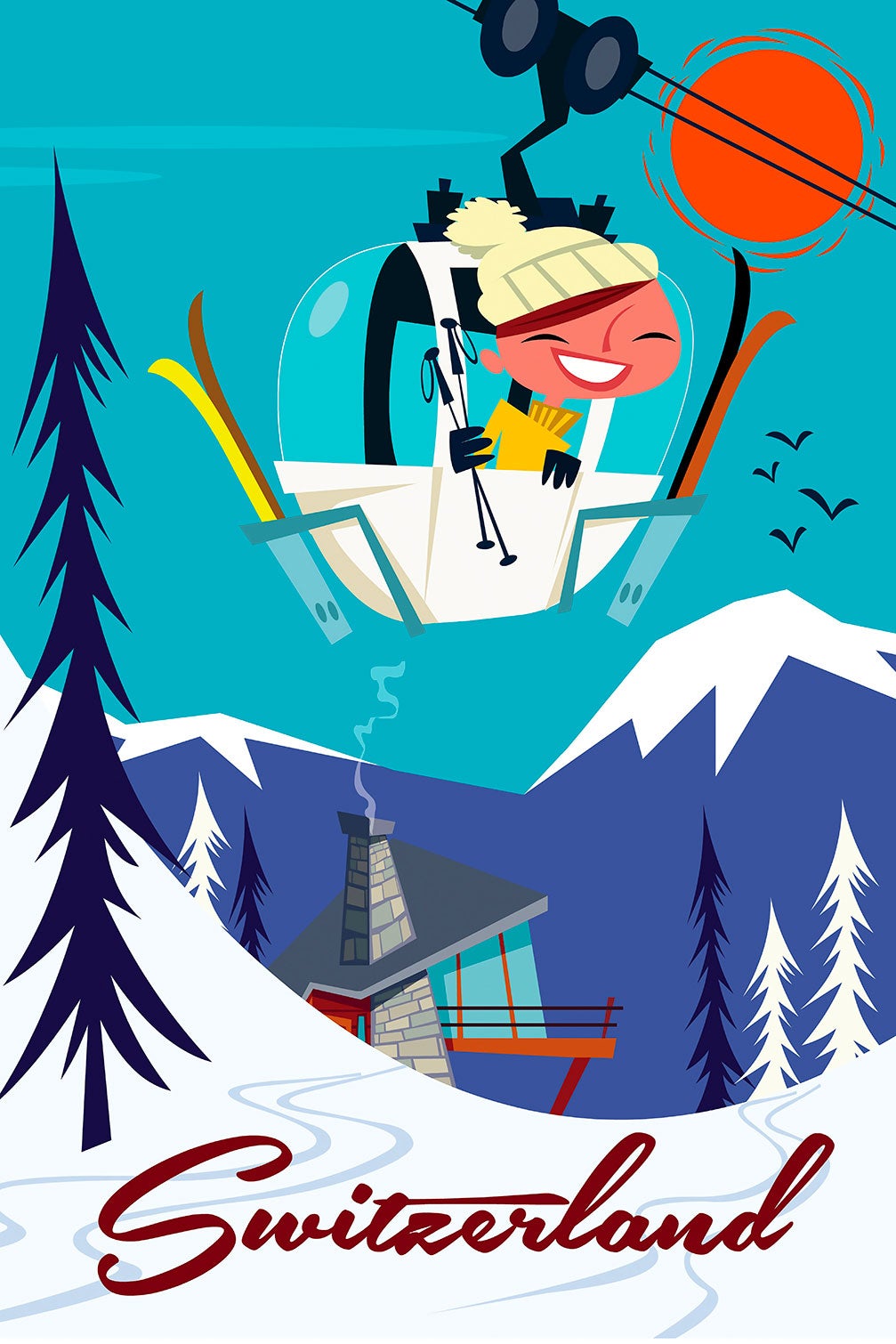 Tableau voyage en suisse - 40x60cm | Leroy Merlin