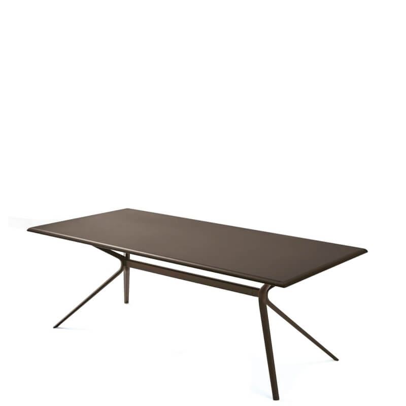 MOAI - table en aluminium 220 x 100 cm - Fast - (marron) | Leroy Merlin