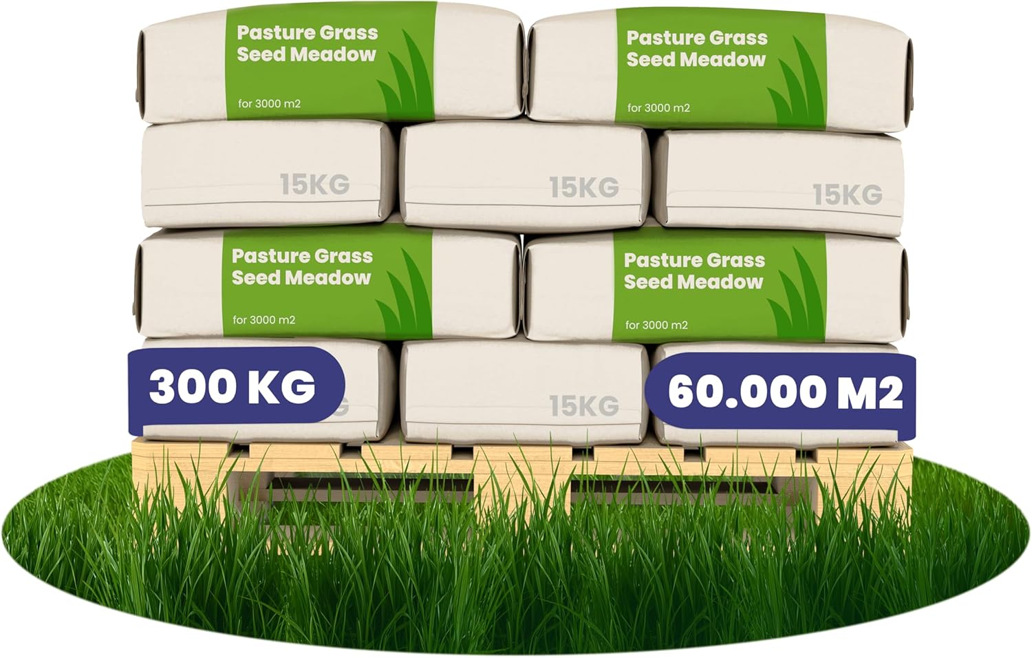 Semences Pour Prairie Pour Les Chevaux Et Le Petit Bétail - 20X = 300 ...