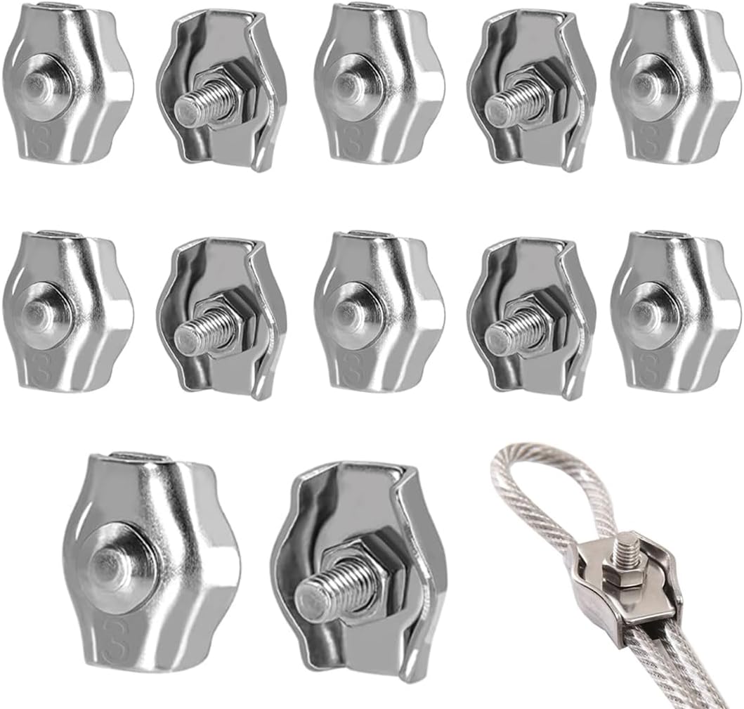 Serre-câble 2mm en Acier Inoxydable, Lot de 12 Clips de Câble M2, en ...