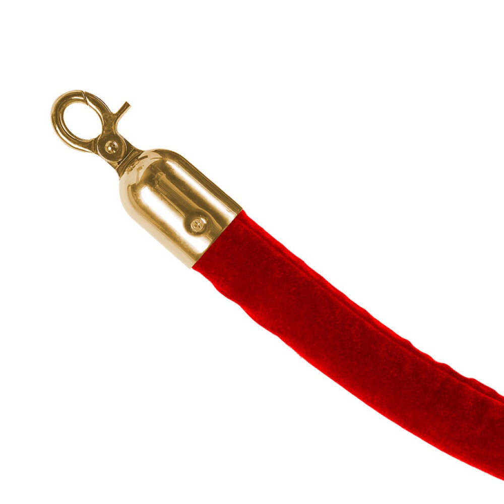 Corde-barrière Dorée Avec Rouge Corde De Velours 1,5 m | Leroy Merlin