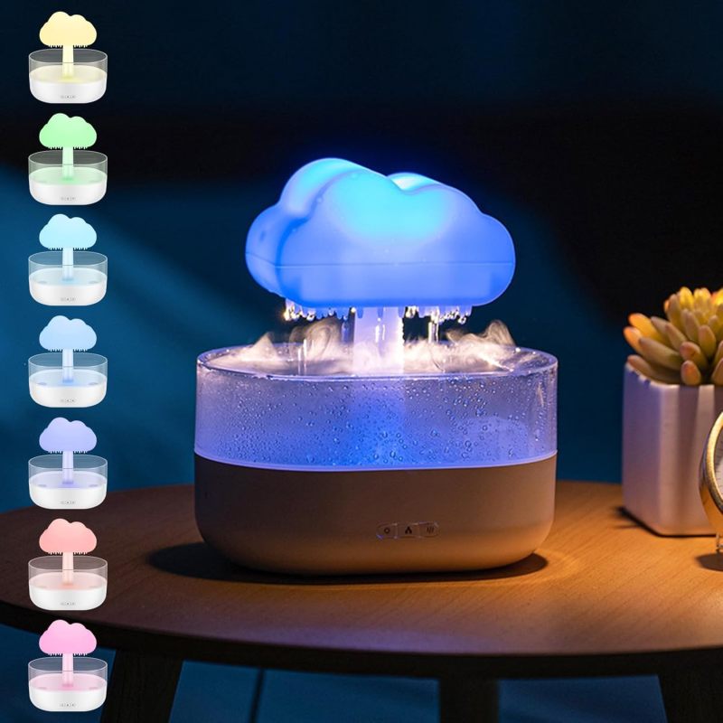 Humidificateur à effet pluie goutte à goutte, diffuseur nuage 2 en 1 ...