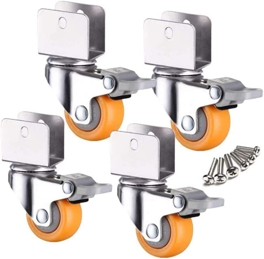 Roue pivotante, roue universelle, roulettes pivotantes, 4 pièces de ...