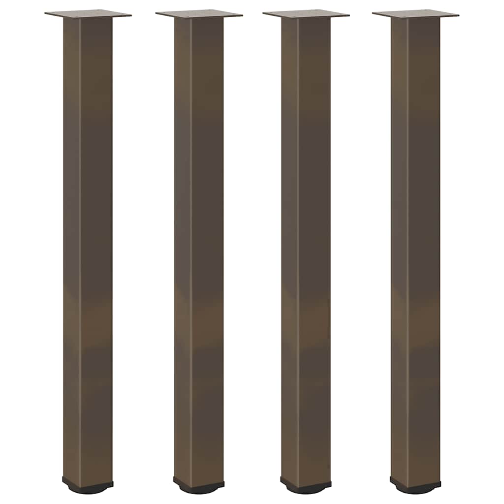 Pieds de table basse acier naturel 4 pcs | Pied de meuble 100-102 cm ...