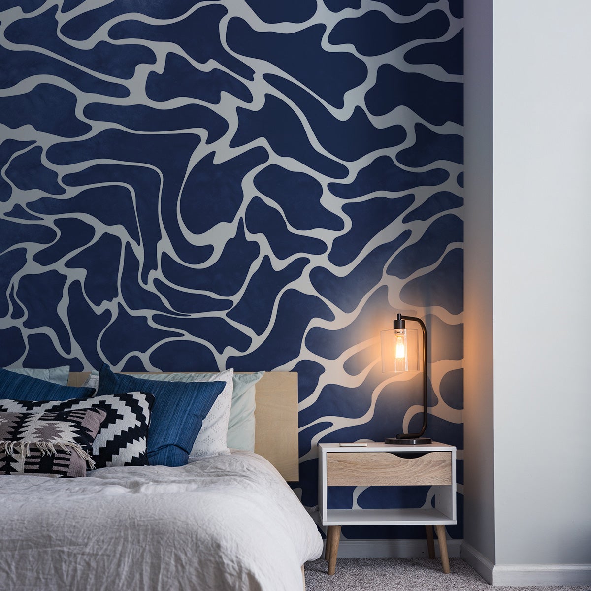 Papier peint panoramique Oceania, Bleu 425 x 250cm | Leroy Merlin