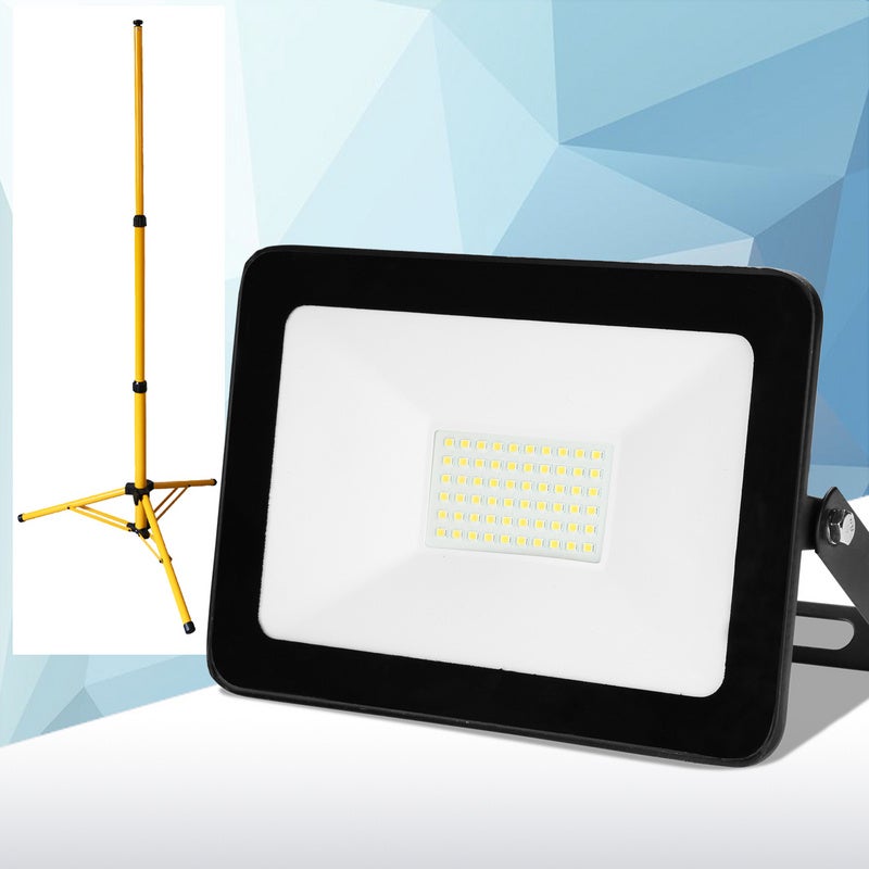 1 foco de construcción LED de 100 W con trípode ajustable Foco de ...