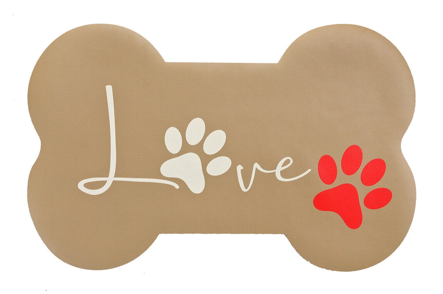 Tapis Sous de Bol 38x60 cm PVC Imperméable Antidérapant Chien Chat Des ...