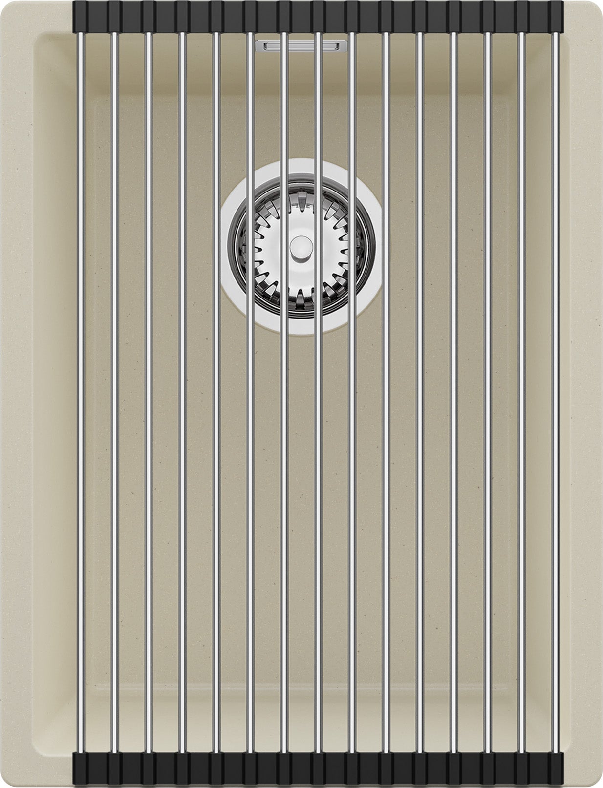 Evier Cuisine en Granit Beige 36x47cm, Lavabo 1 bac + Kit de Vidage ...