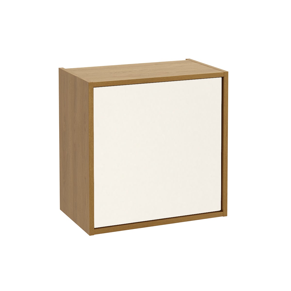 Armoire murale 1 porte Denzel Blanc et Bois | Leroy Merlin