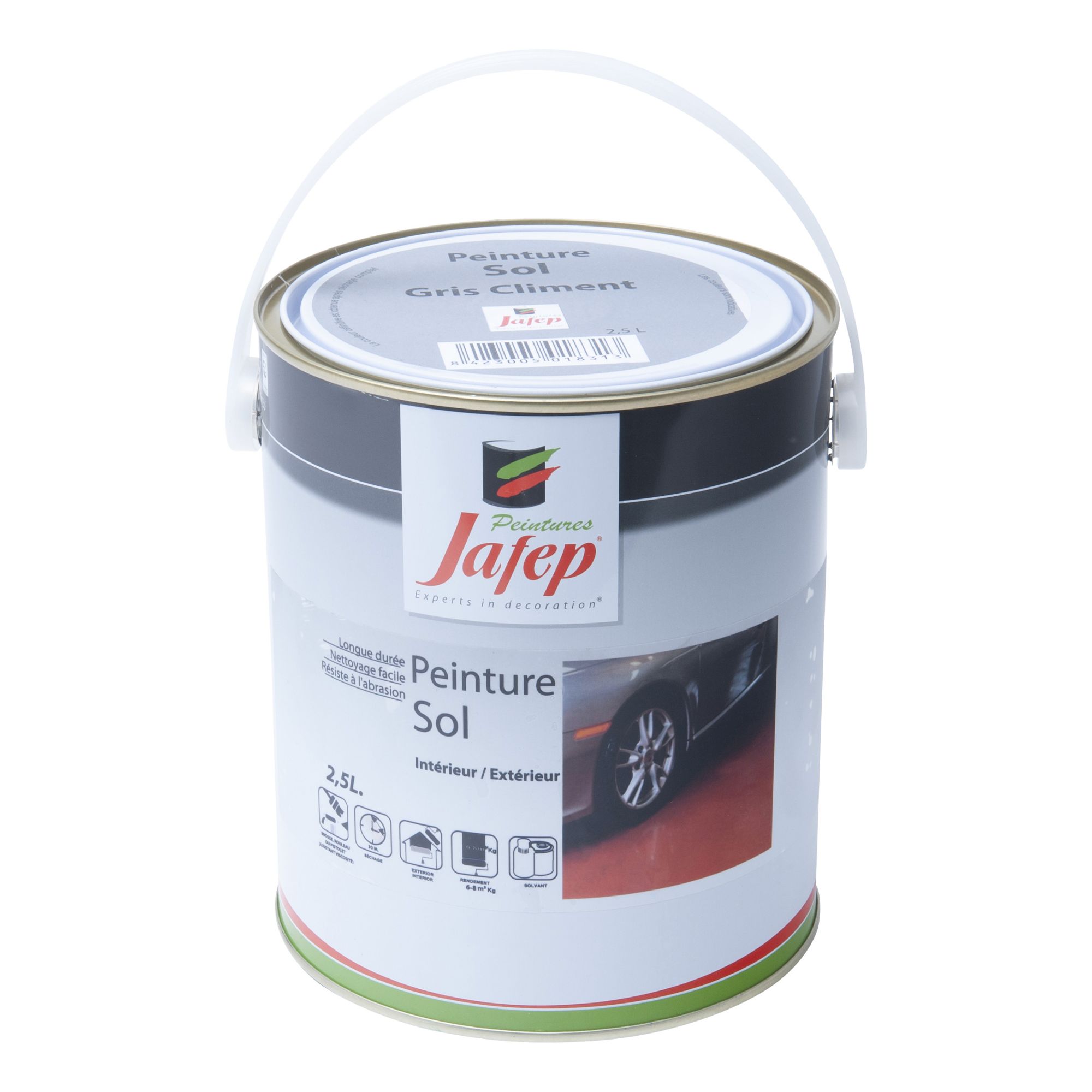 Peinture sol gris ciment Jafep 2,5 L | Leroy Merlin