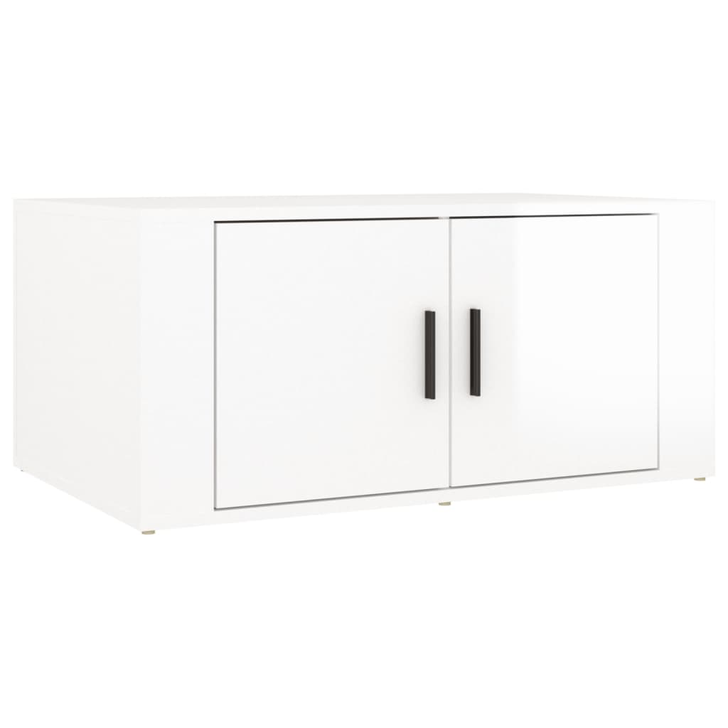 Table basse, contreplaqué blanc brillant, 80x50x36 cm | Leroy Merlin