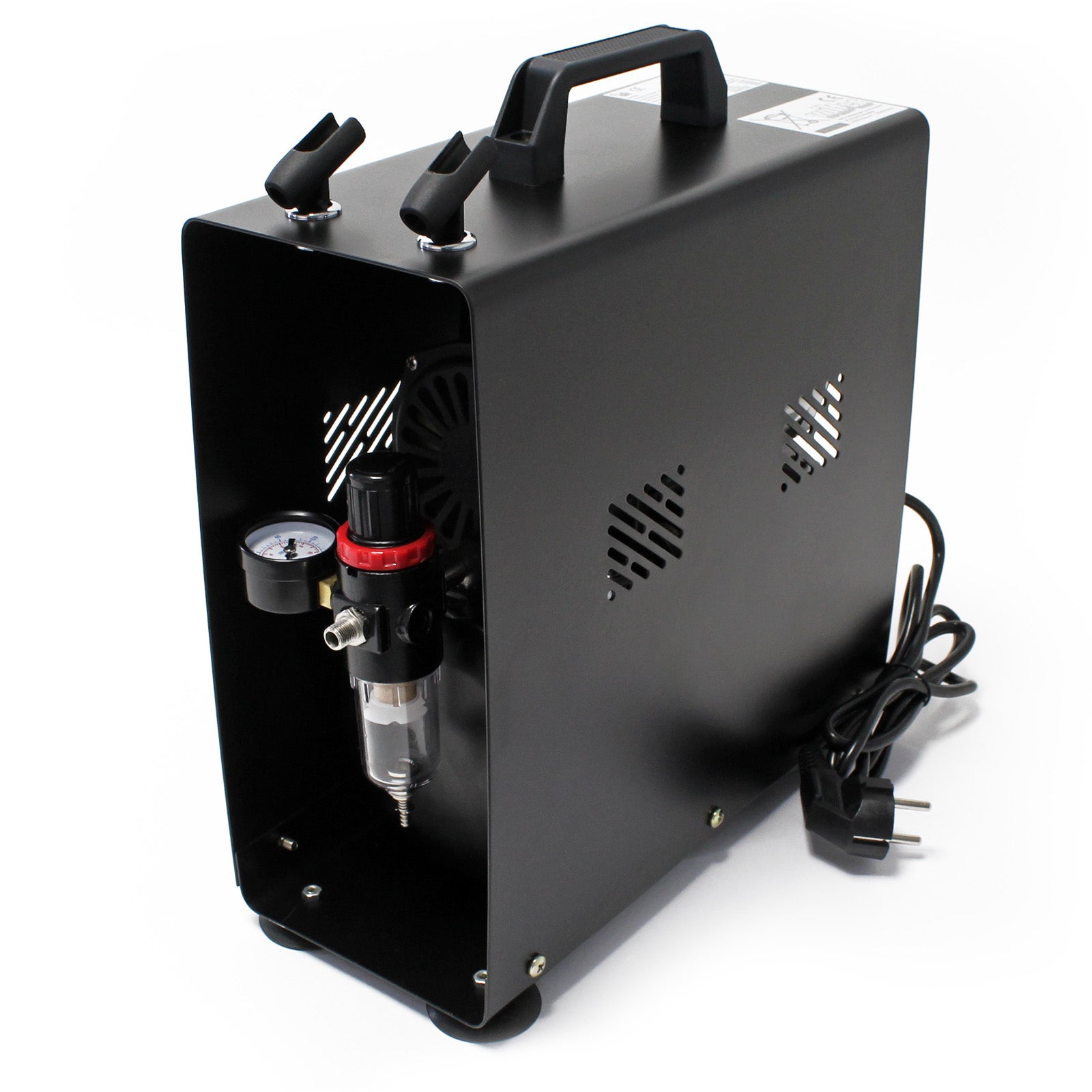 Wiltec Compressore da aerografo AF186A con serbatoio aria, un cilindro ...