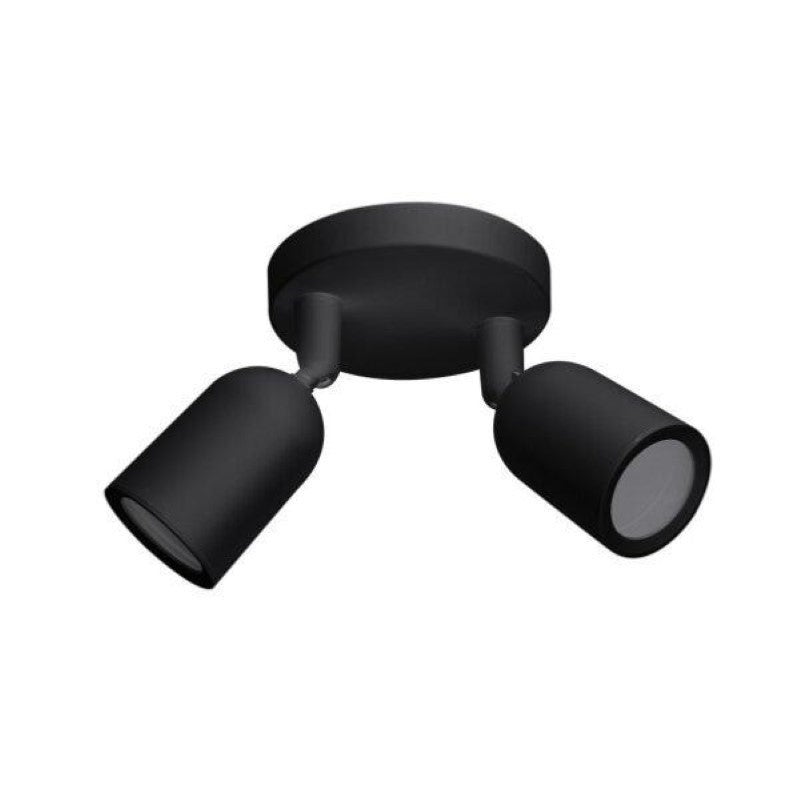 Spot LED en Saillie Double Orientable NOIR pour Ampoule GU10 - SILAMP ...