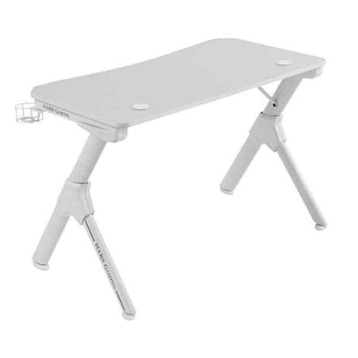 Table Mars Gaming MGD CARBON FIBER Blanc | Leroy Merlin