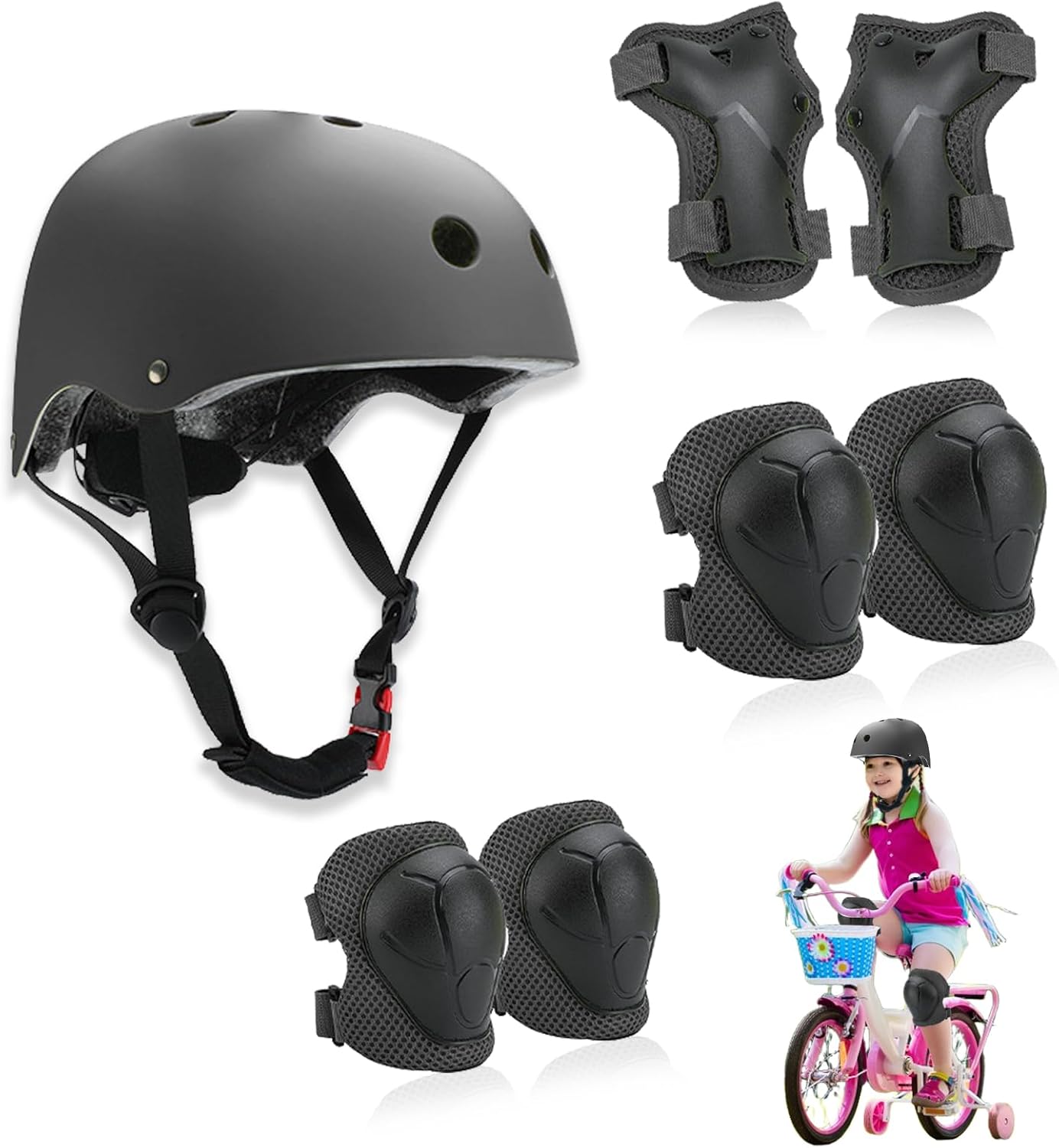 Protection Roller Enfant, 7 Pcs Sets de Protection Rollers, Réglables ...