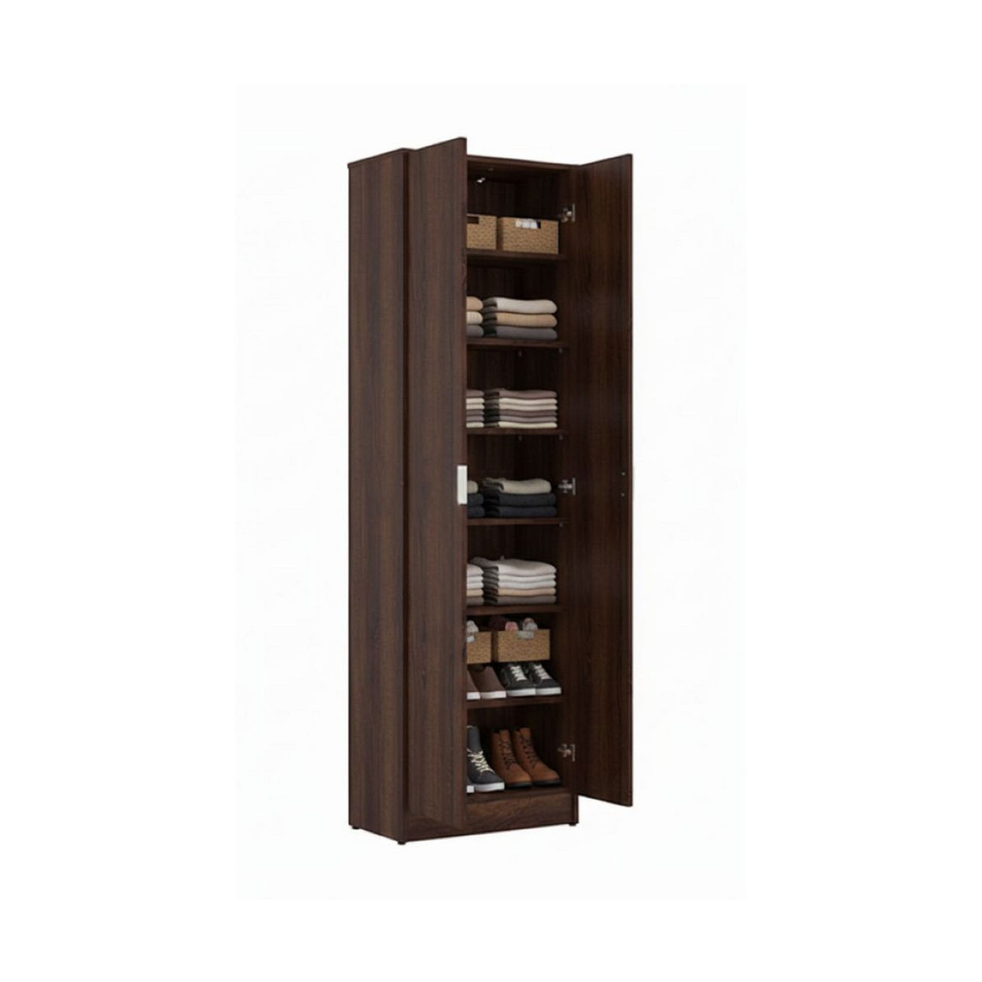 Sapatero, 6 Estantes, 2 Puertas, Con Manijas, 60x33x191.5h cm, Color ...