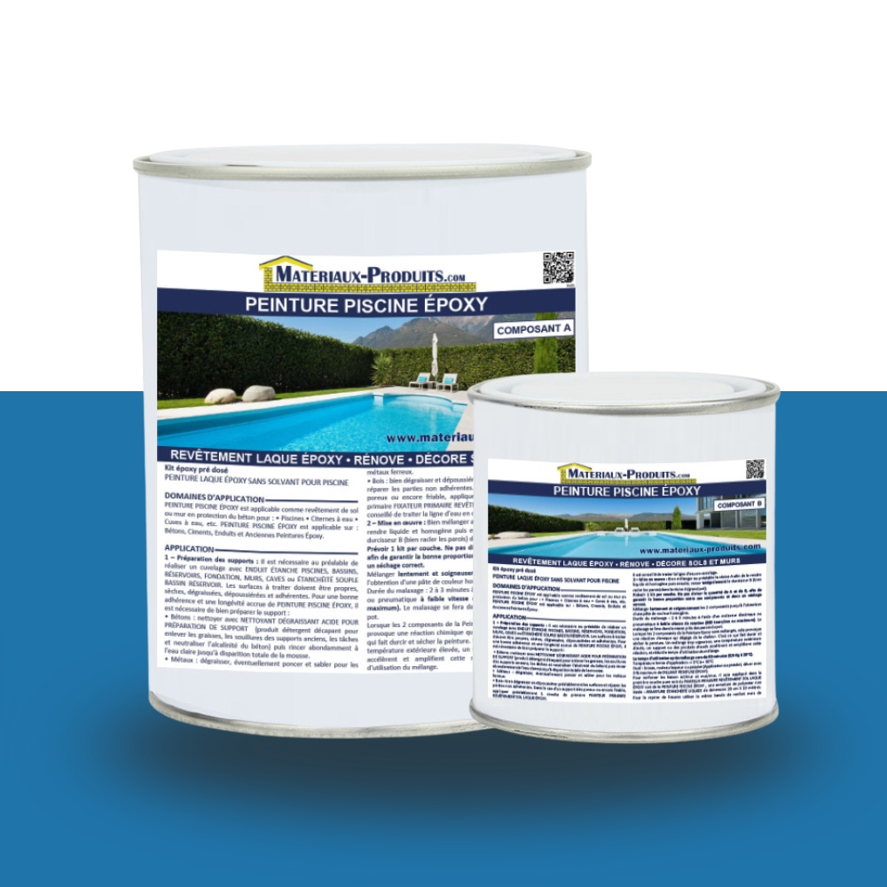 Peinture Piscine époxy Kit de 5 Kg Bleu France RAL 5012 | Leroy Merlin