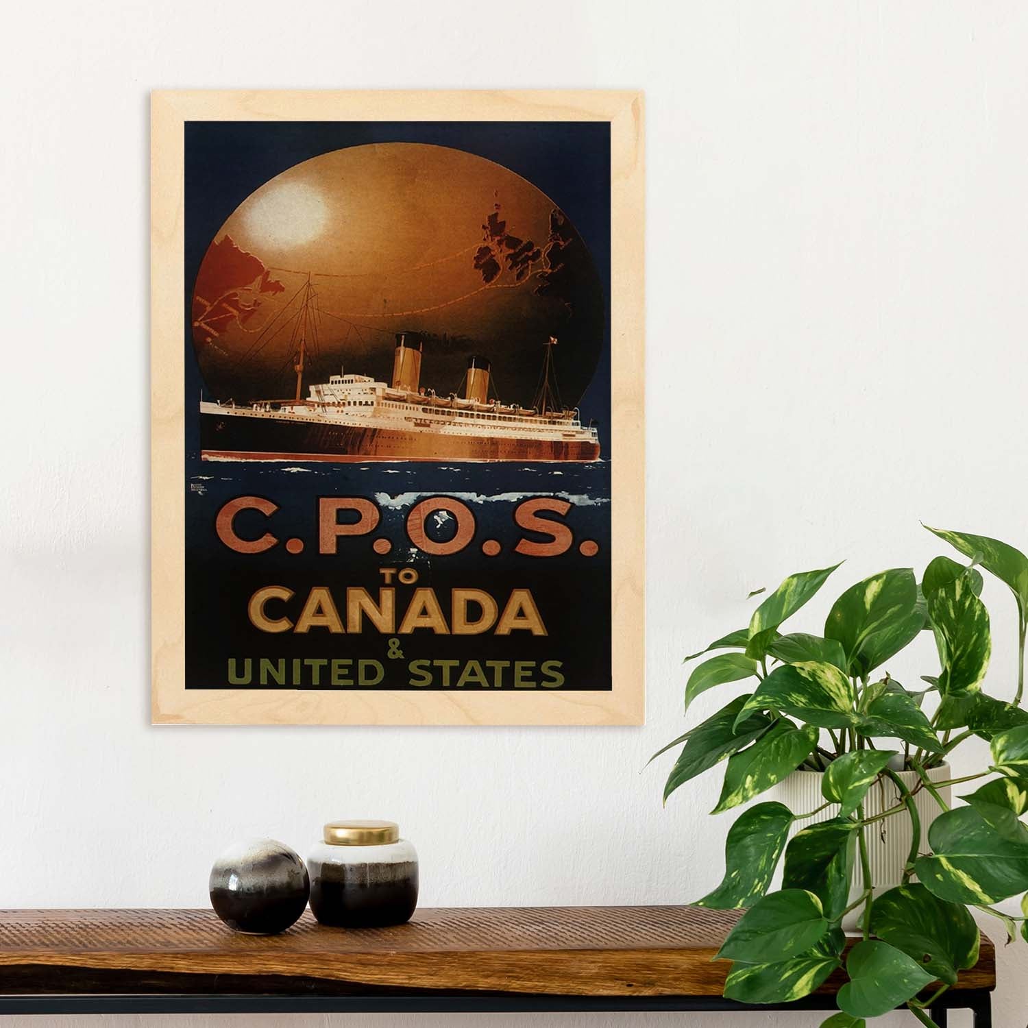Affiche Vintage Du Canada. Avec Des Images Publicitaires Vintage Et ...