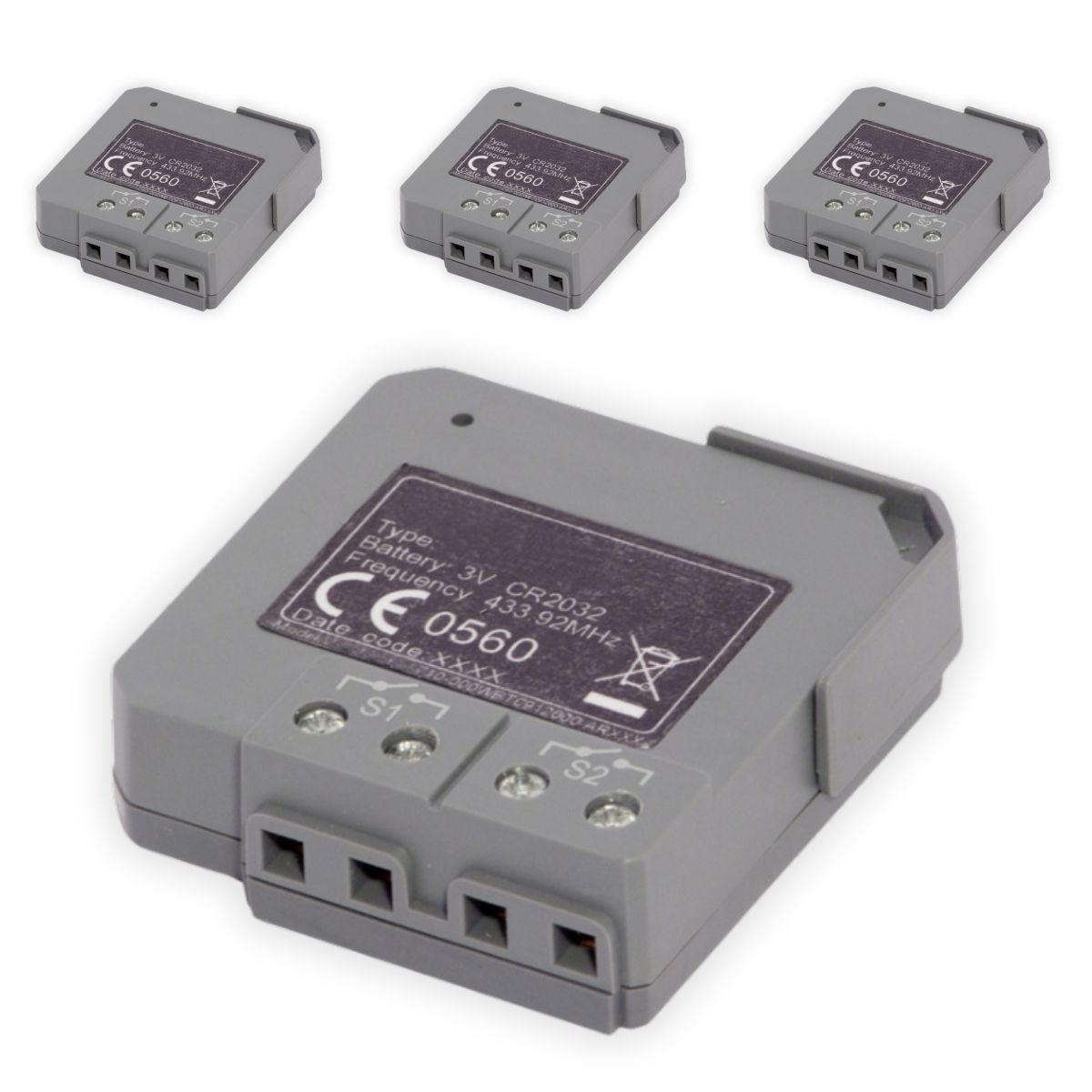 Lot de 4 micro modules pour interrupteur sans fil - portée 50m - Chacon ...