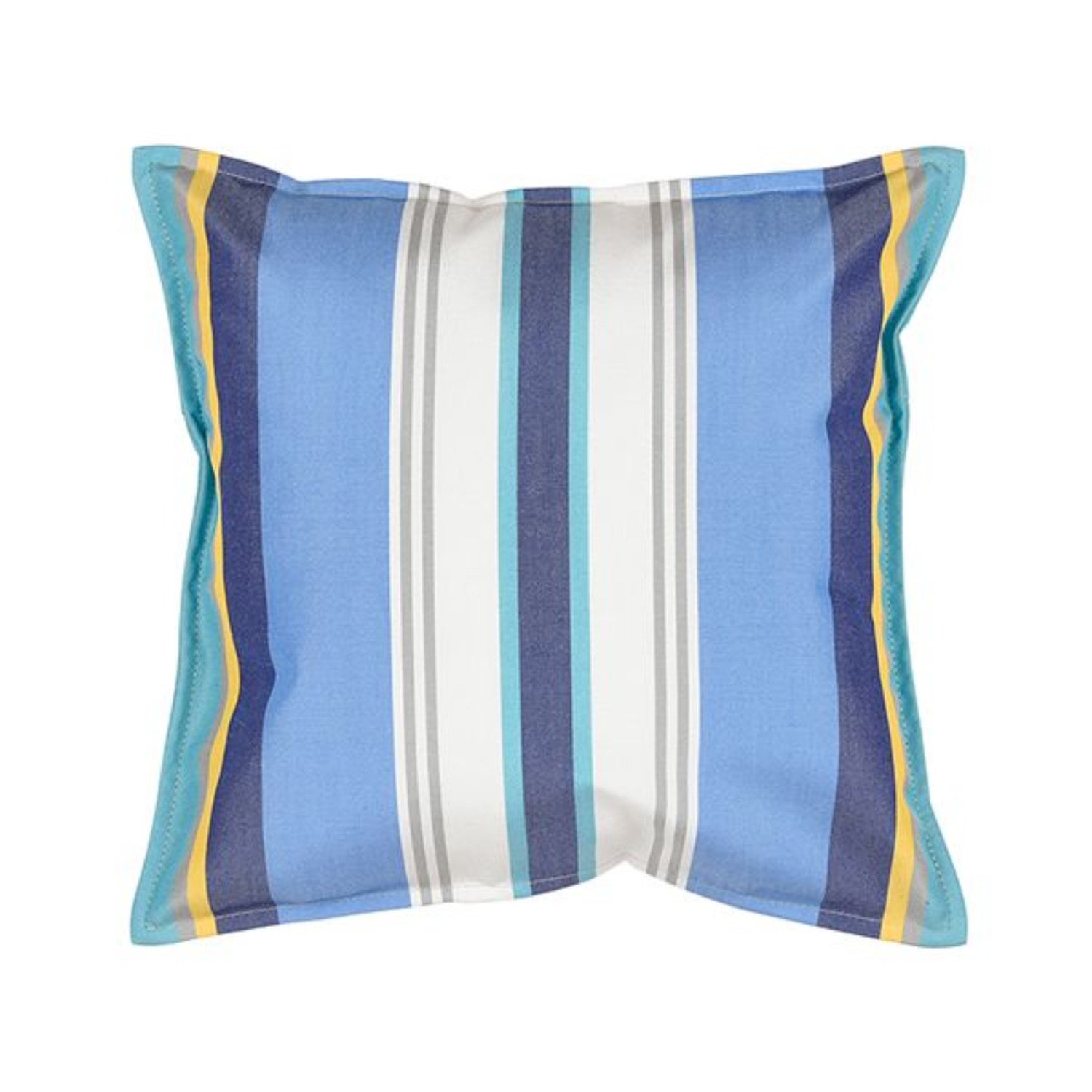 Petit coussin carré 40 x 40 cm - 100% Coton - Bleu/Blanc - PAROS ...