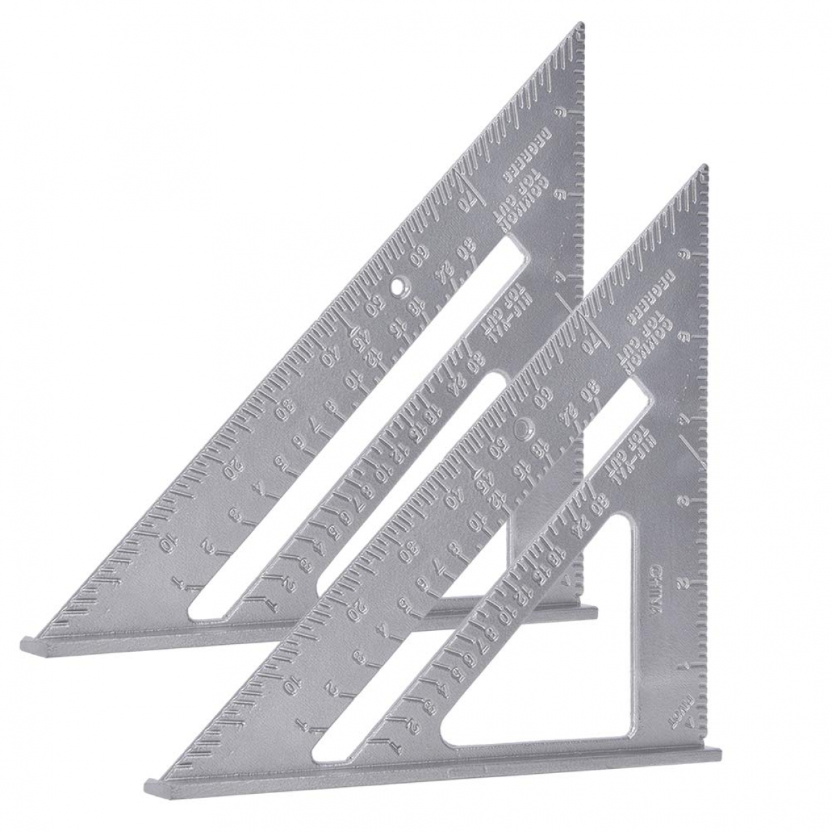 2 pièces 7 pouces en alliage d'aluminium règle à angle droit travail du ...