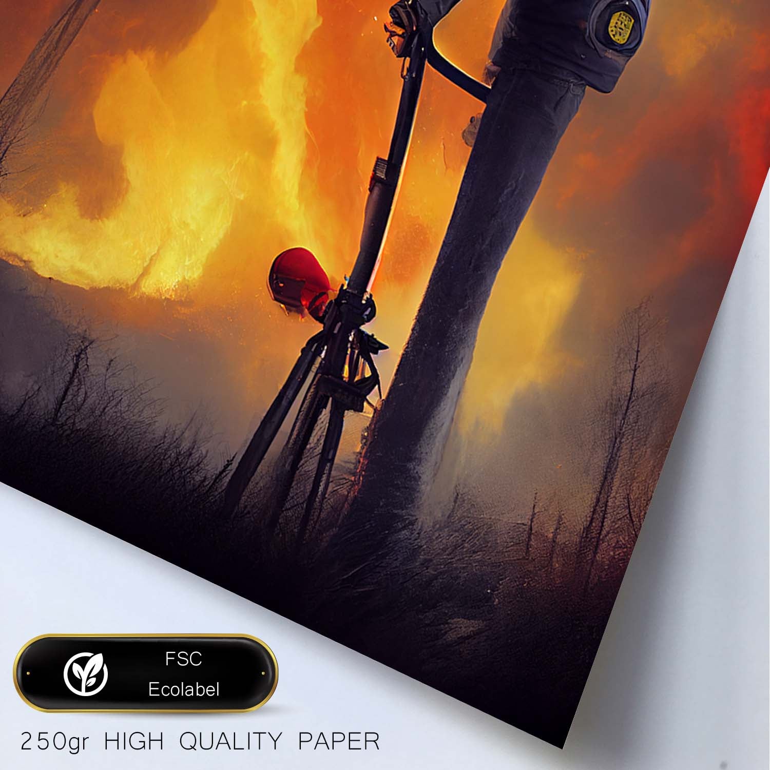 Poster Pompier Affectueux De Style T Burton Illustration De Professions ...