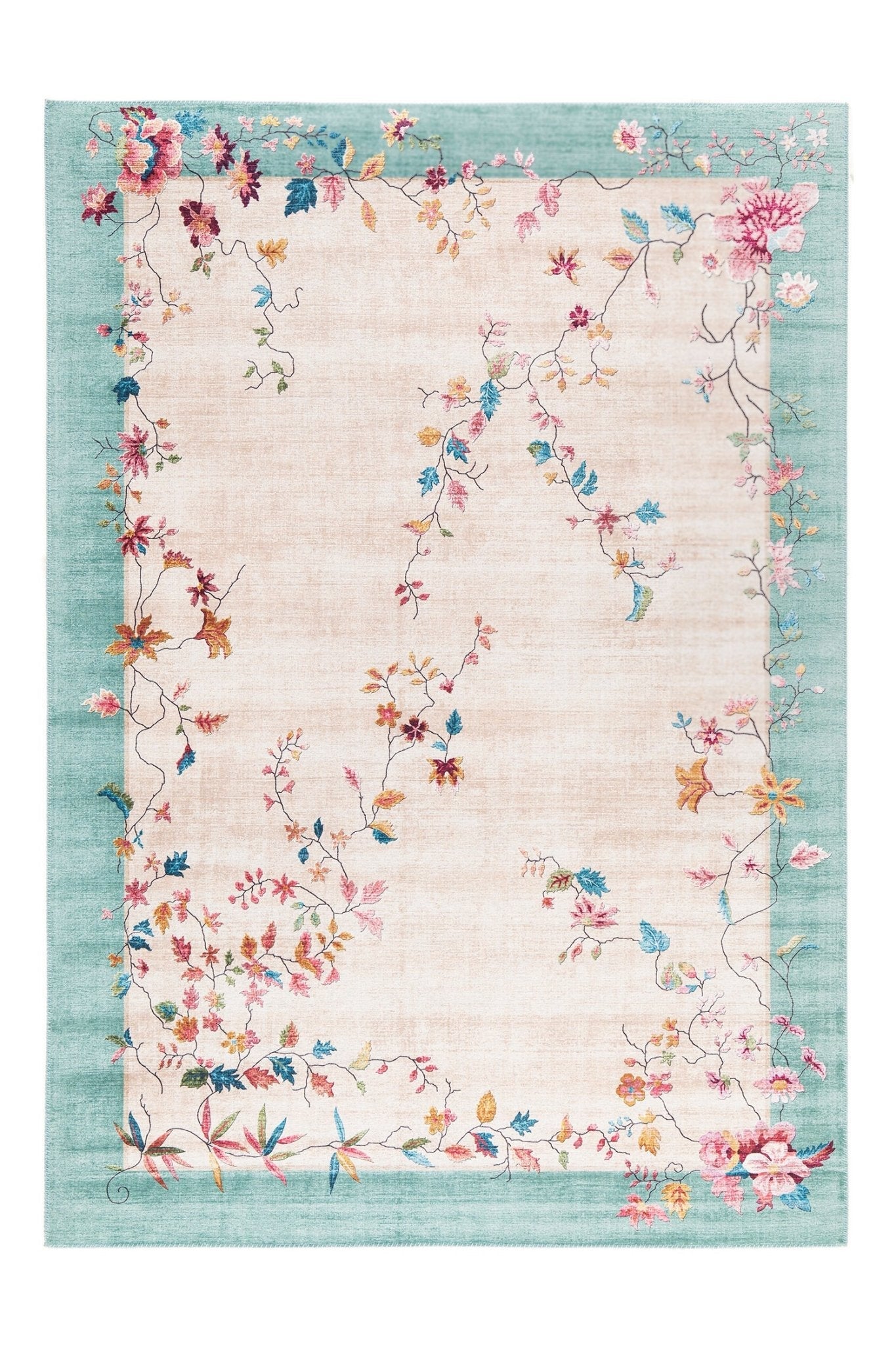 Tapis floral design impression haute définition MARIE ANTOINETTE 120 x ...