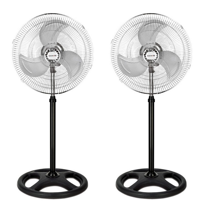 Pack de 2 ventiladores de pie 18" pulgadas 80w metálico aspa giratorio ...
