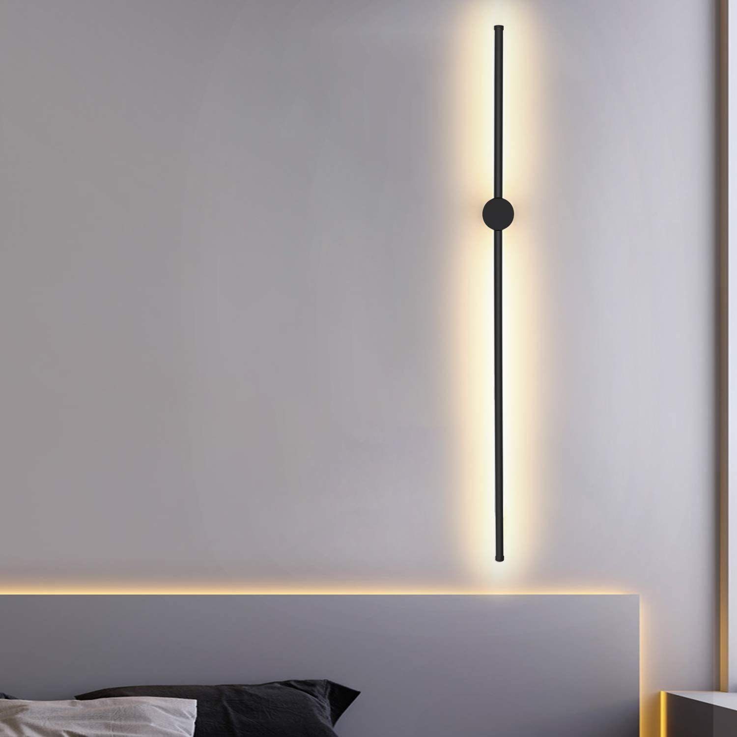 NETTLIFE Lampada da parete interna LED - Lampada girevole minimalista ...