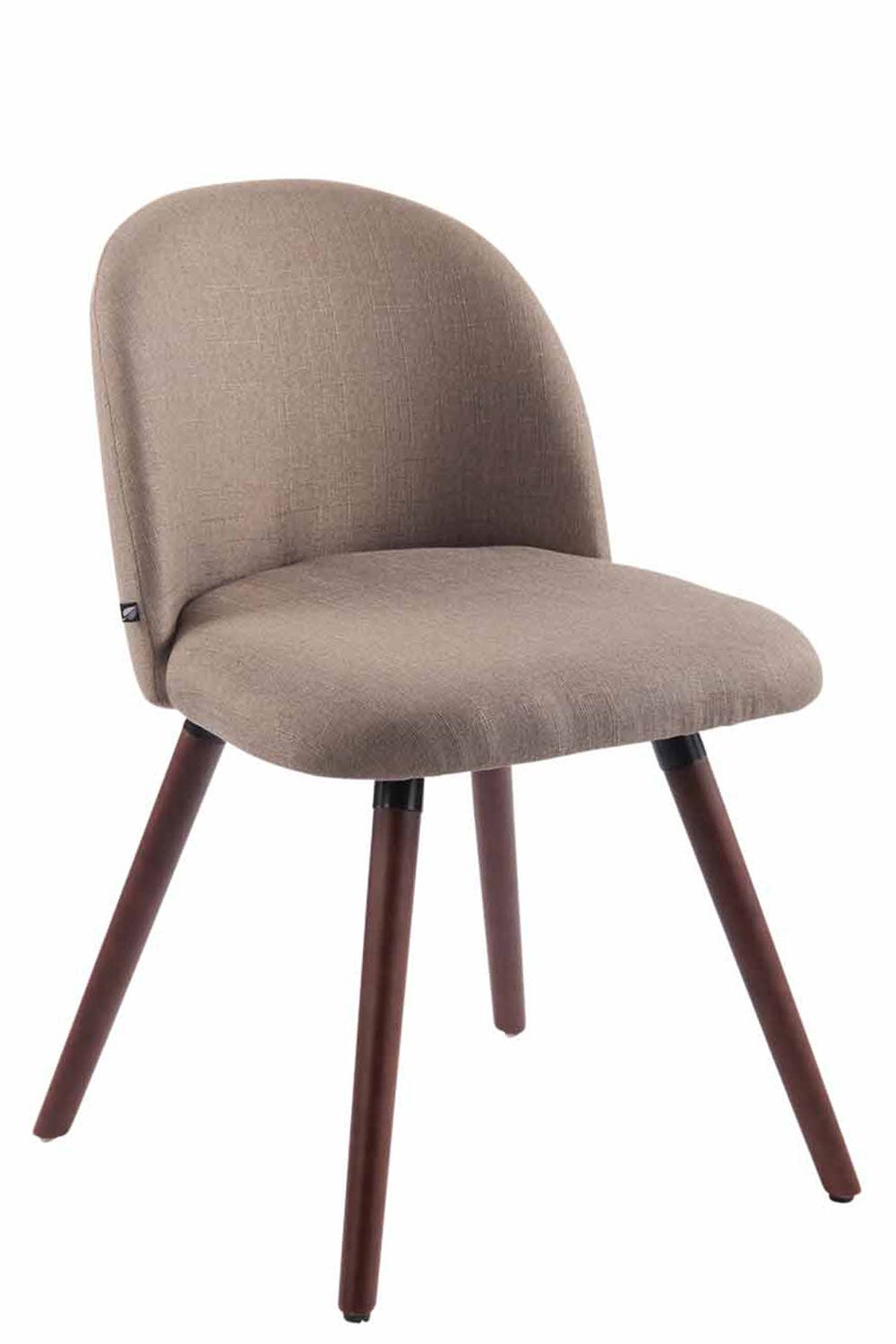 Silla de comedor Nelson en tela de nogal topo | Leroy Merlin