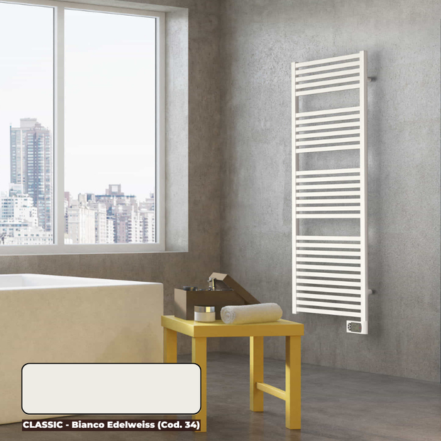 Sèche-serviettes électrique 750W blanc edelweiss QUADRE - IRSAP | Bricoman