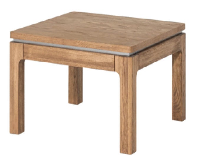 Mesa de centro cuadrada Manky madera de roble rústica 80 cm | Leroy Merlin