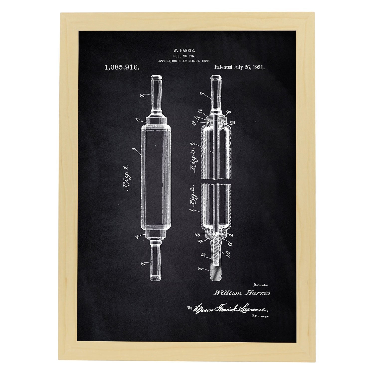 Affiche De Brevet À Rouleaux De Cuisine. Lémina Avec Old Patent Design ...