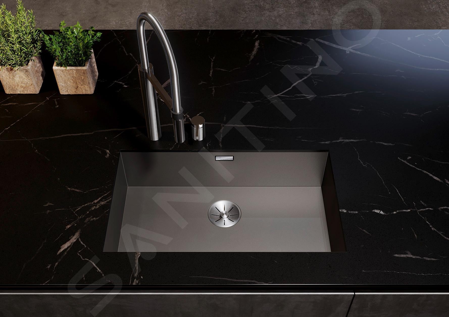Blanco Zerox 500 - Évier, 540x440 mm, inox Dark Steel 526243 | Leroy Merlin
