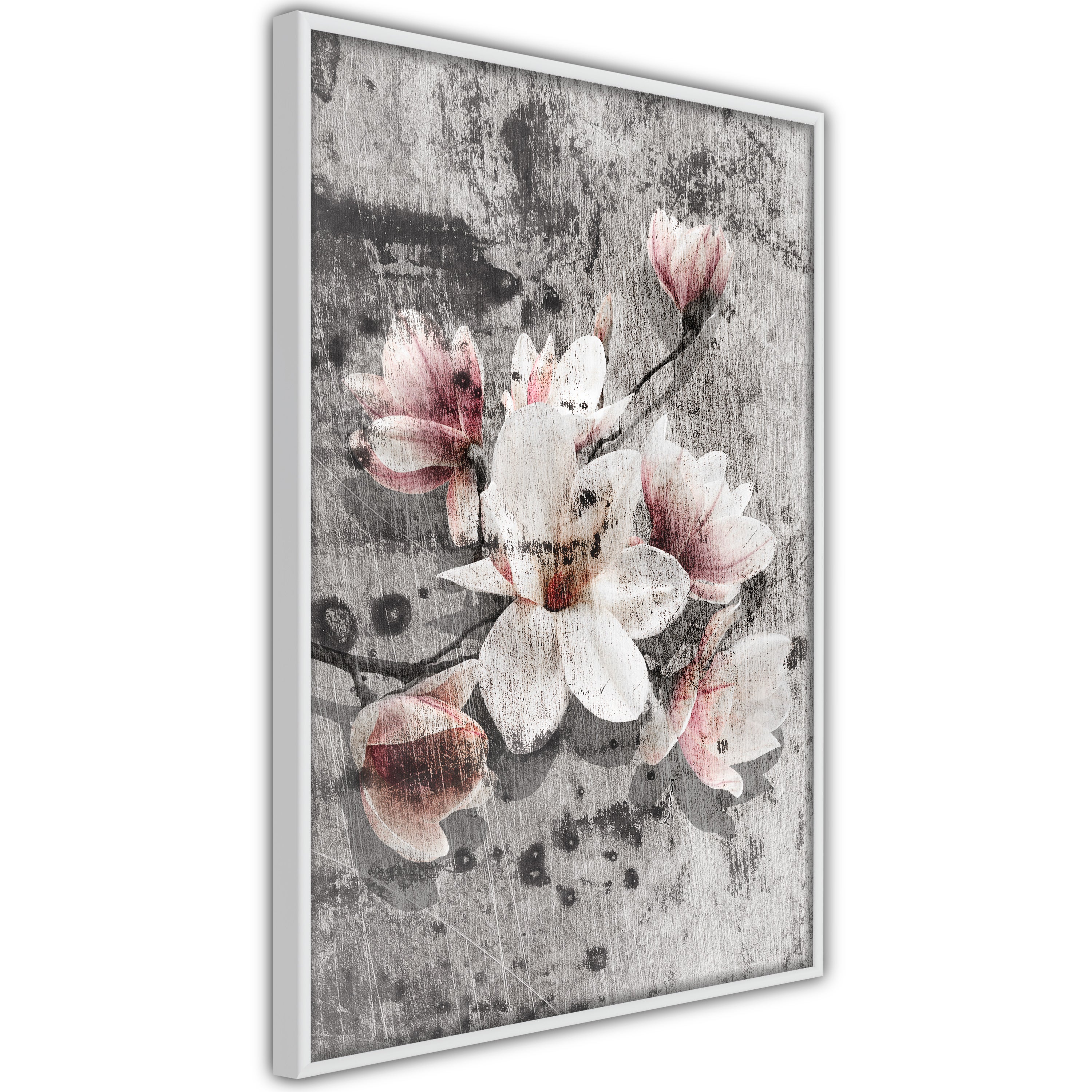 Poster et affiche - Flowers on Concrete - 20x30 | Leroy Merlin
