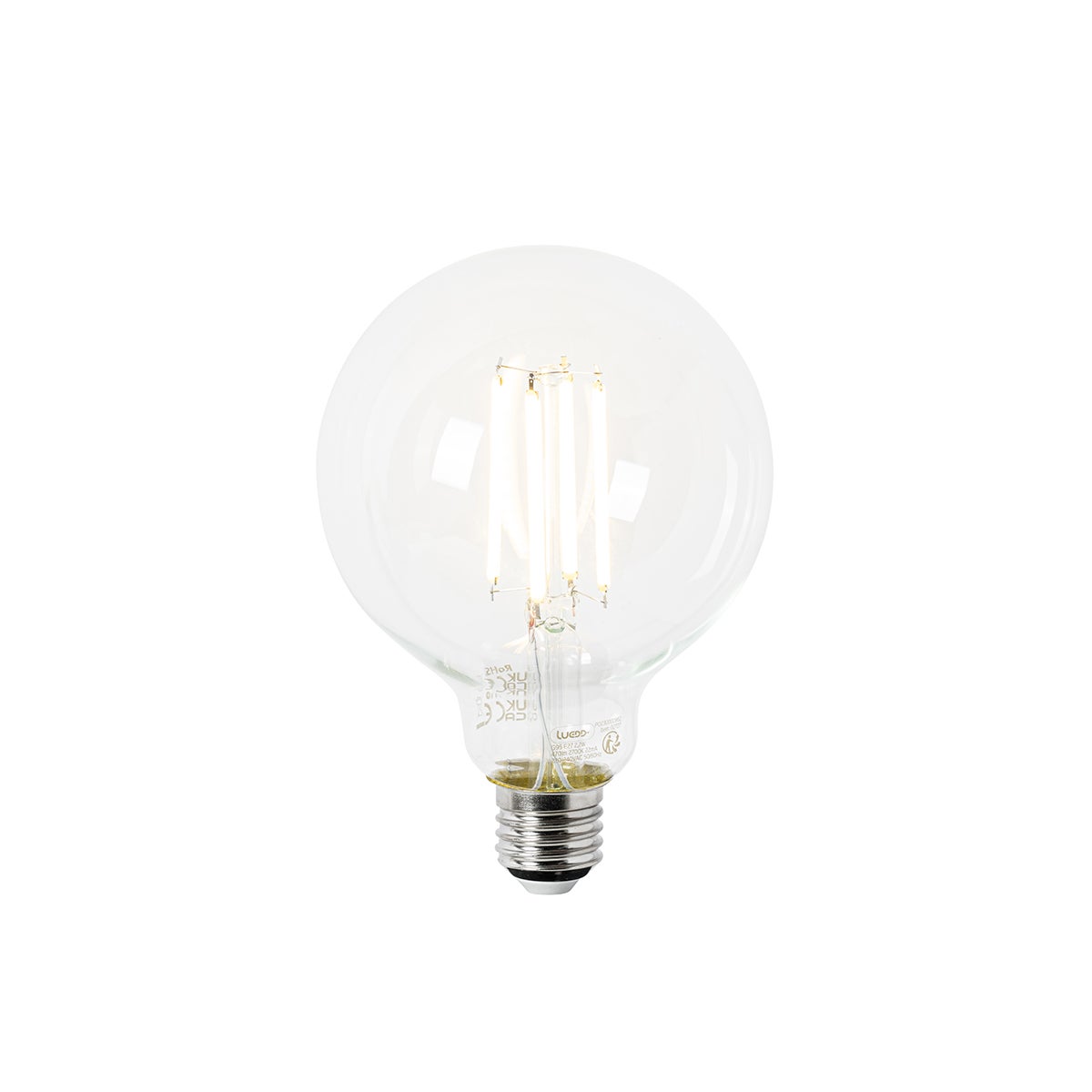 Ampoule LED E27 G95 transparente 2,2W 470lm 2700K | Leroy Merlin