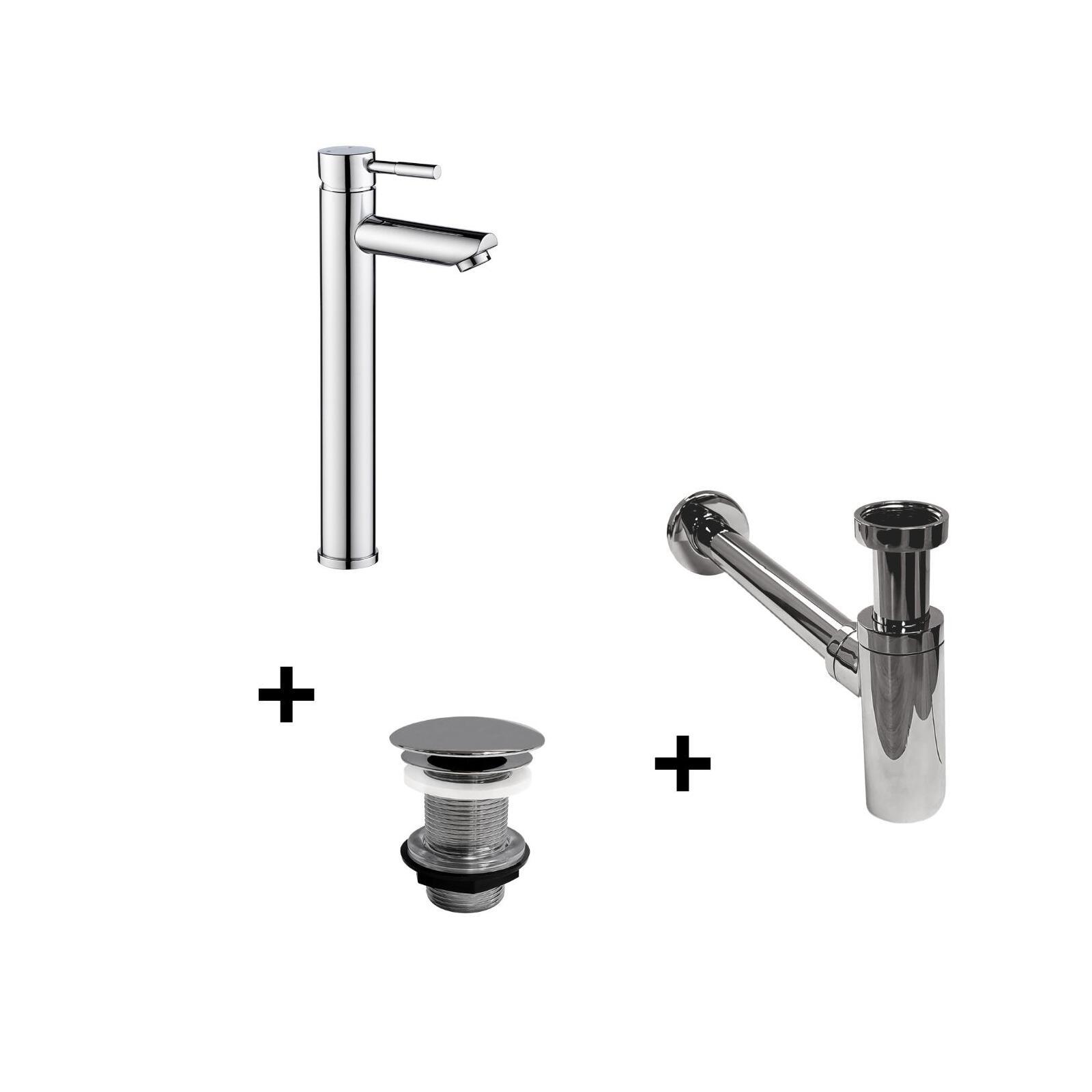 Grifo de pico alto TAP + válvula LIV + sifón SIMON | Leroy Merlin